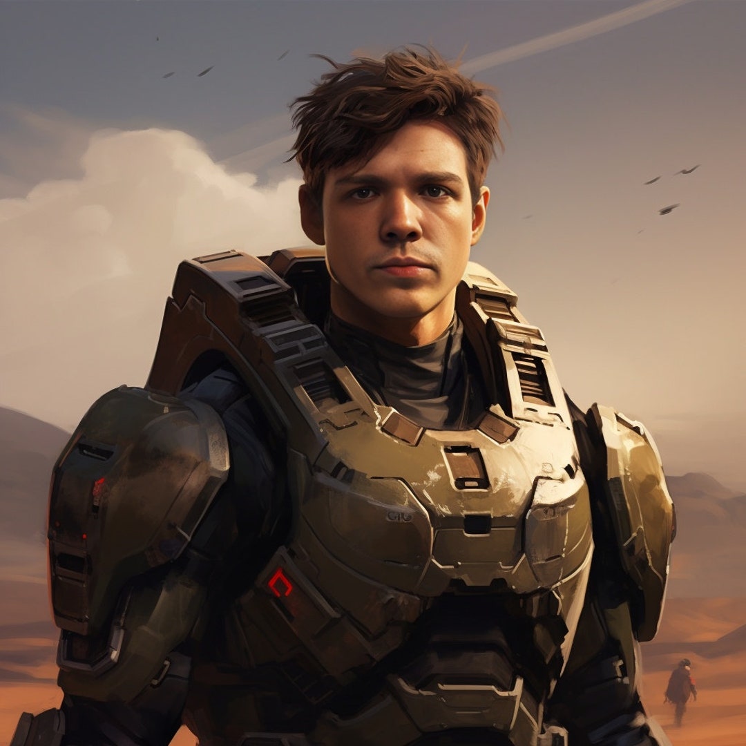 Personalized Halo Spartan Portrait - Etsy