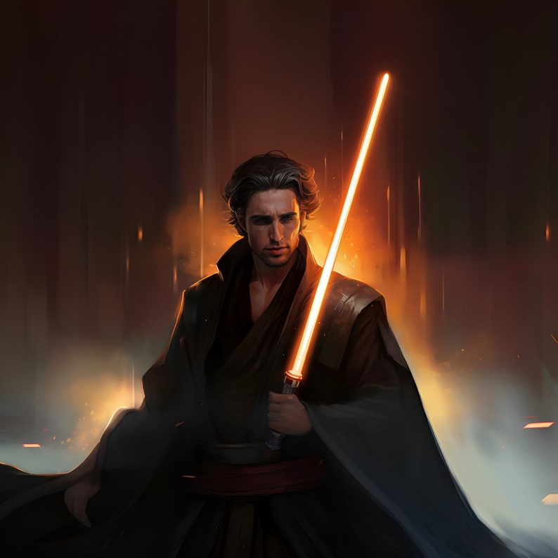 Personalized Jedi Portrait - Etsy