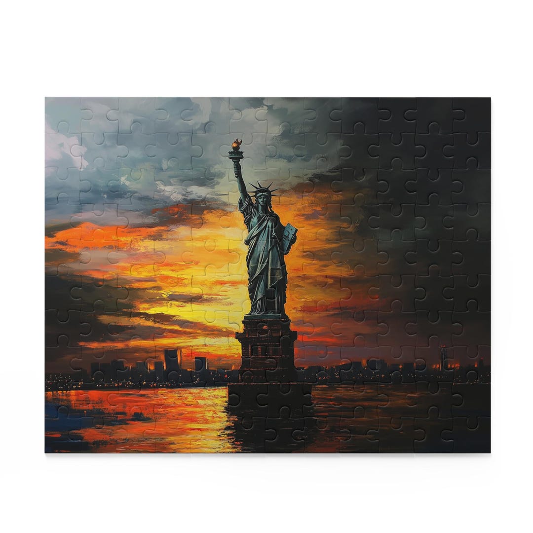 Puzzle, Statue of Liberty Puzzle, America Jigsaw, US Landmark Game, 120 ...