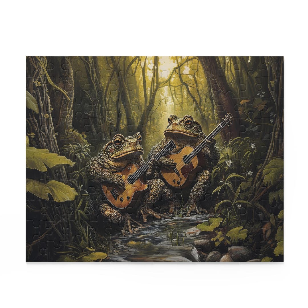 Puzzle, Jammin' Toads, Fun Family Activity Gift, Jigsaw Game, Stress ...