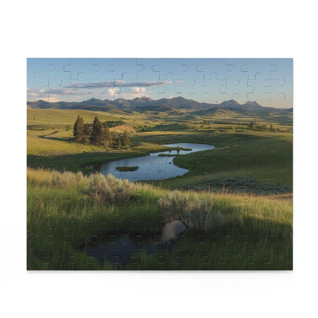 Jigsaw Puzzle, Montana Landscape, 252-piece Mountain Puzzle, Gift for ...