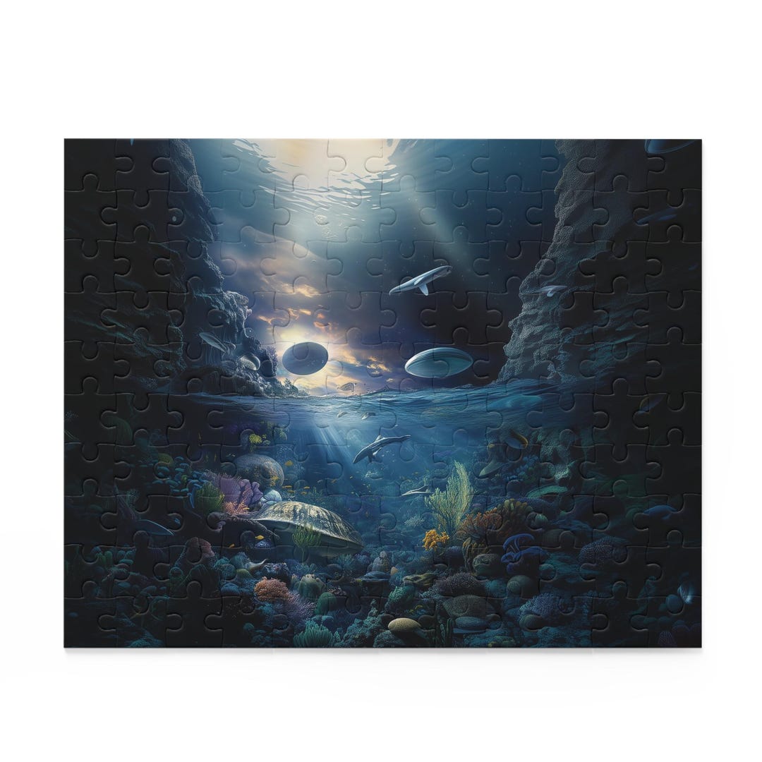 Puzzle, Alien Sea Life Jigsaw Puzzle, Outer Space Ocean Game, Unique ...