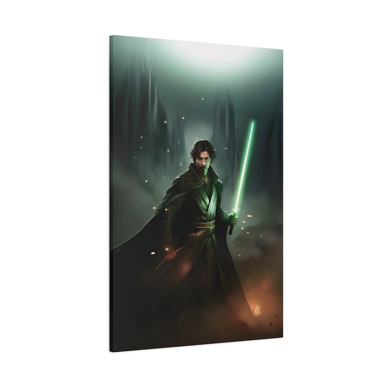 Premium Canvas Custom Personalized Star Wars Jedi Portrait - Etsy