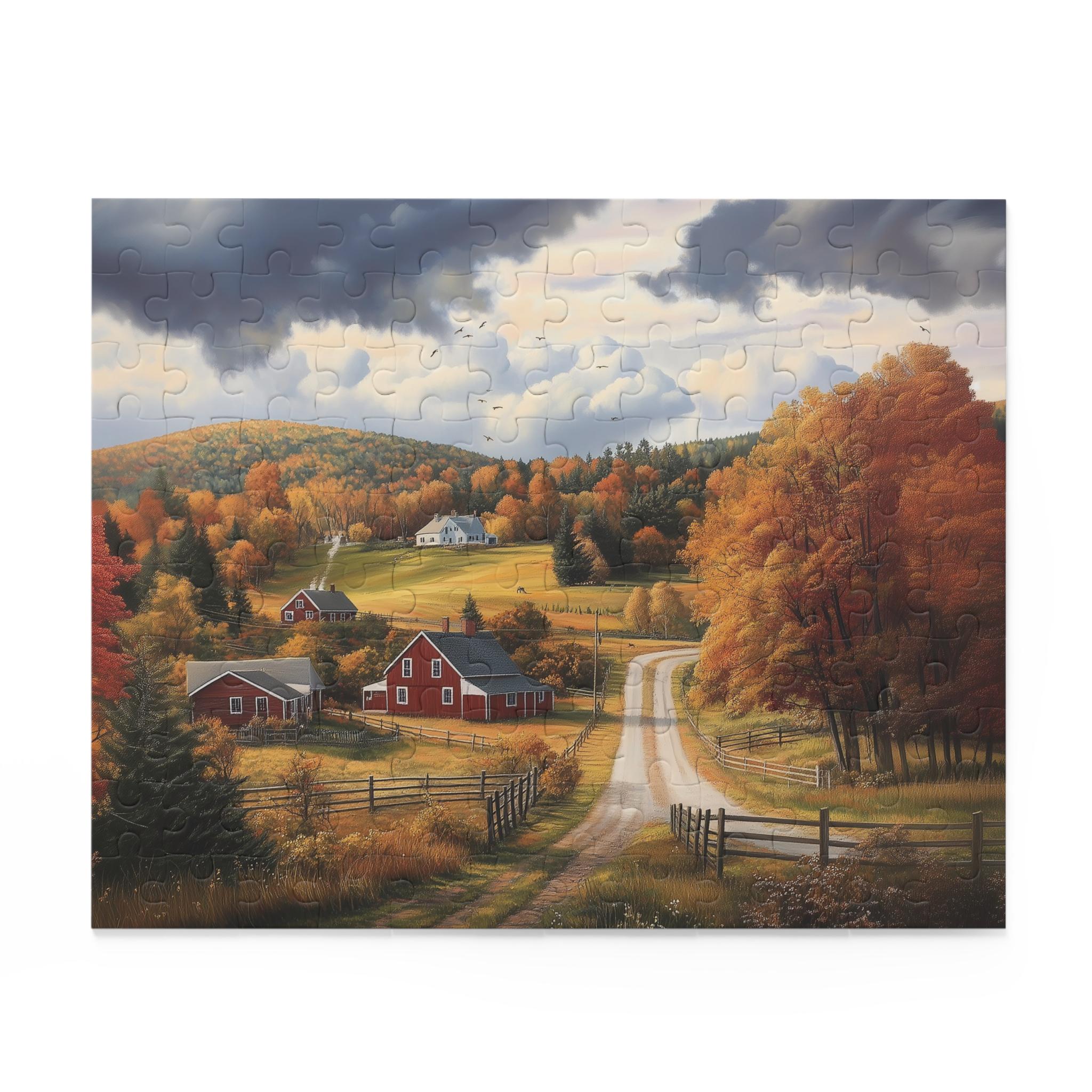 Jigsaw Puzzle - New Hampshire Country Scene, Wooden Puzzle, Family ...