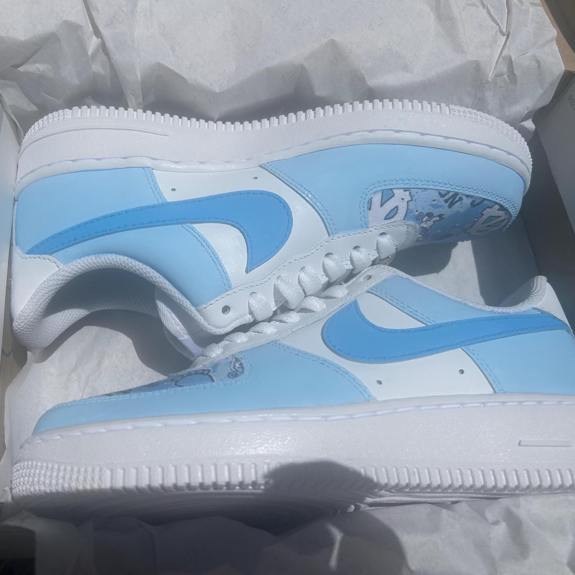 UNC Tarheel Custom Painted Air Force - Unique Handpainted Sneakers ...