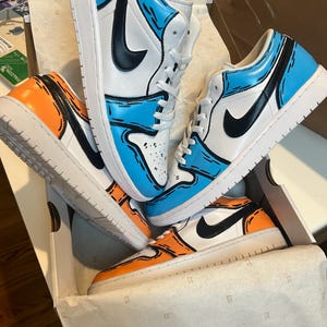 Cartoon Custom Painted Air Jordans - Unique Handpainted Sneakers - Made ...