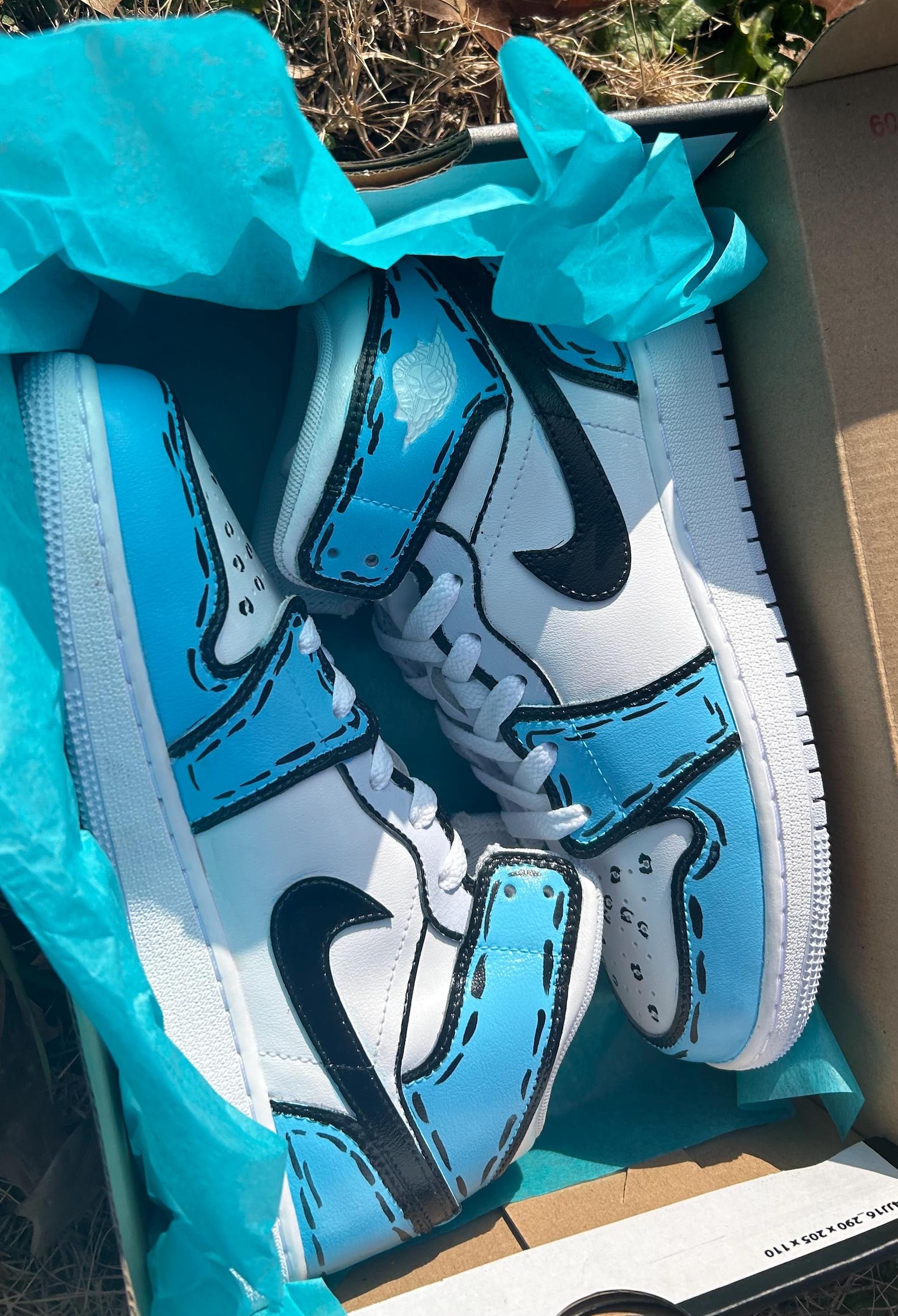 Cartoon Custom Painted Air Jordans - Unique Handpainted Sneakers - Made ...