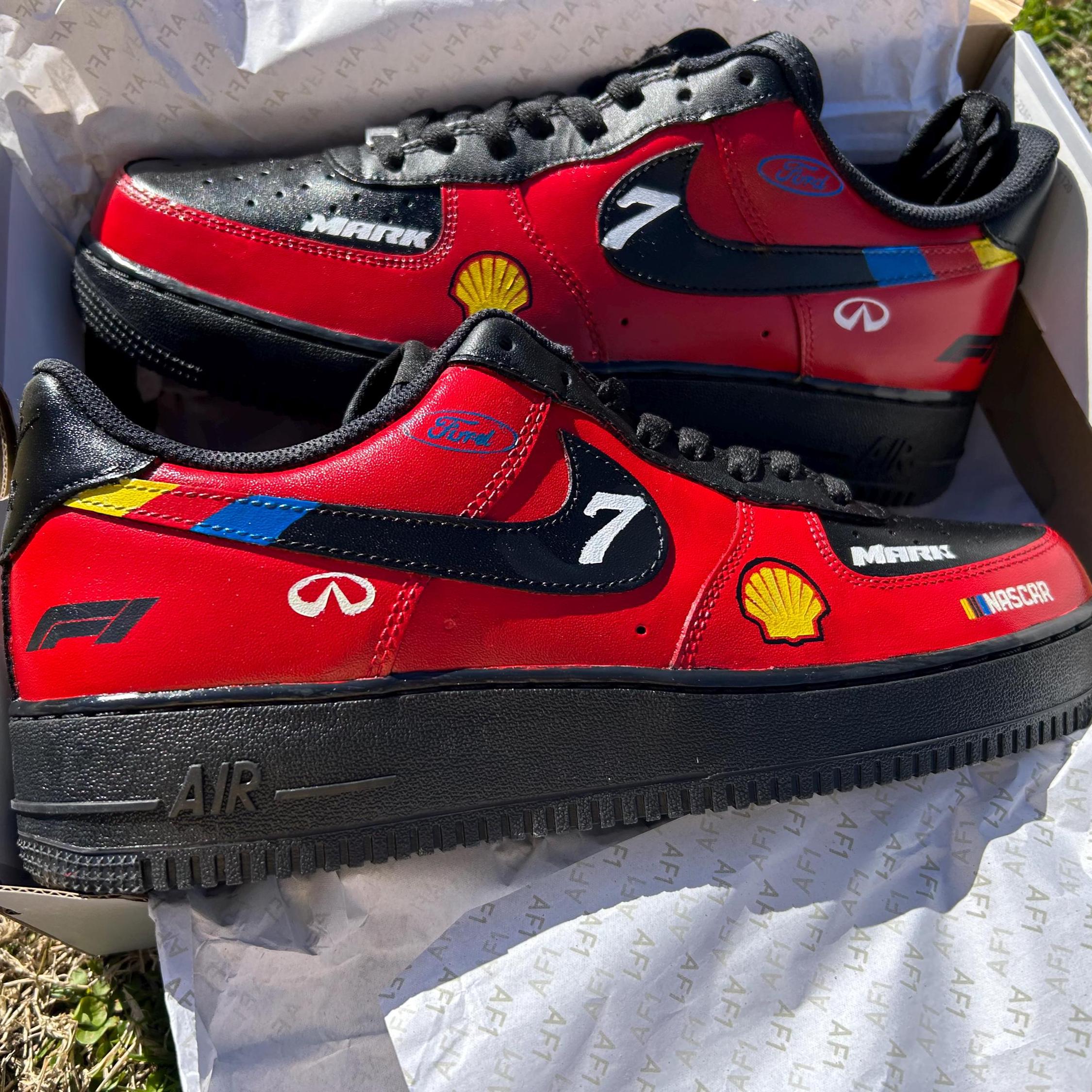Nascar Formula 1 Car Themed Custom Painted Air Force One's - Colors ...
