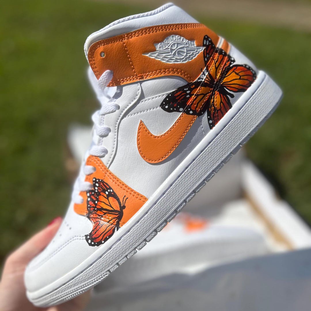 Monarch Butterfly Custom Painted Jordans/air Force Ones - Unique ...