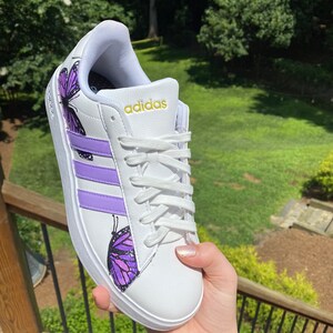 Purple Butterfly Custom Painted Shoes|handcrafted|personalized Sneakers ...