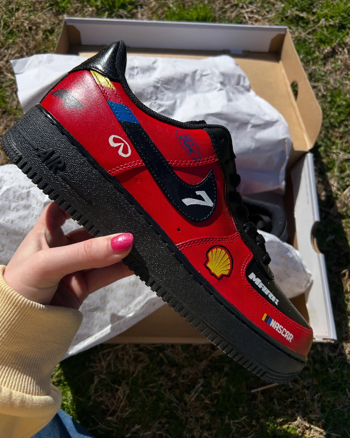 Nascar Formula 1 Car Themed Custom Painted Air Force One's - Colors ...