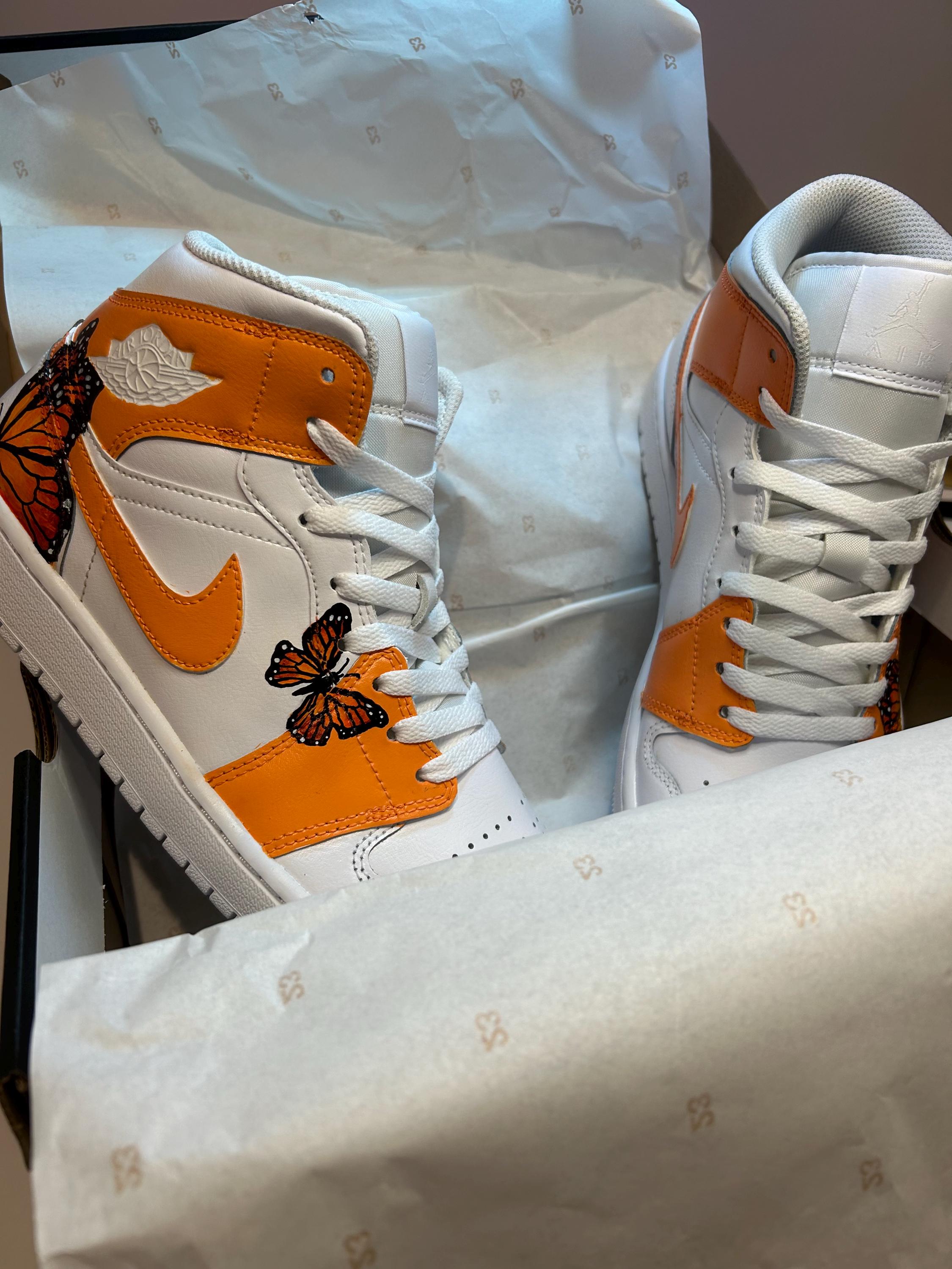 Monarch Butterfly Custom Painted Jordans/air Force Ones Unique ...