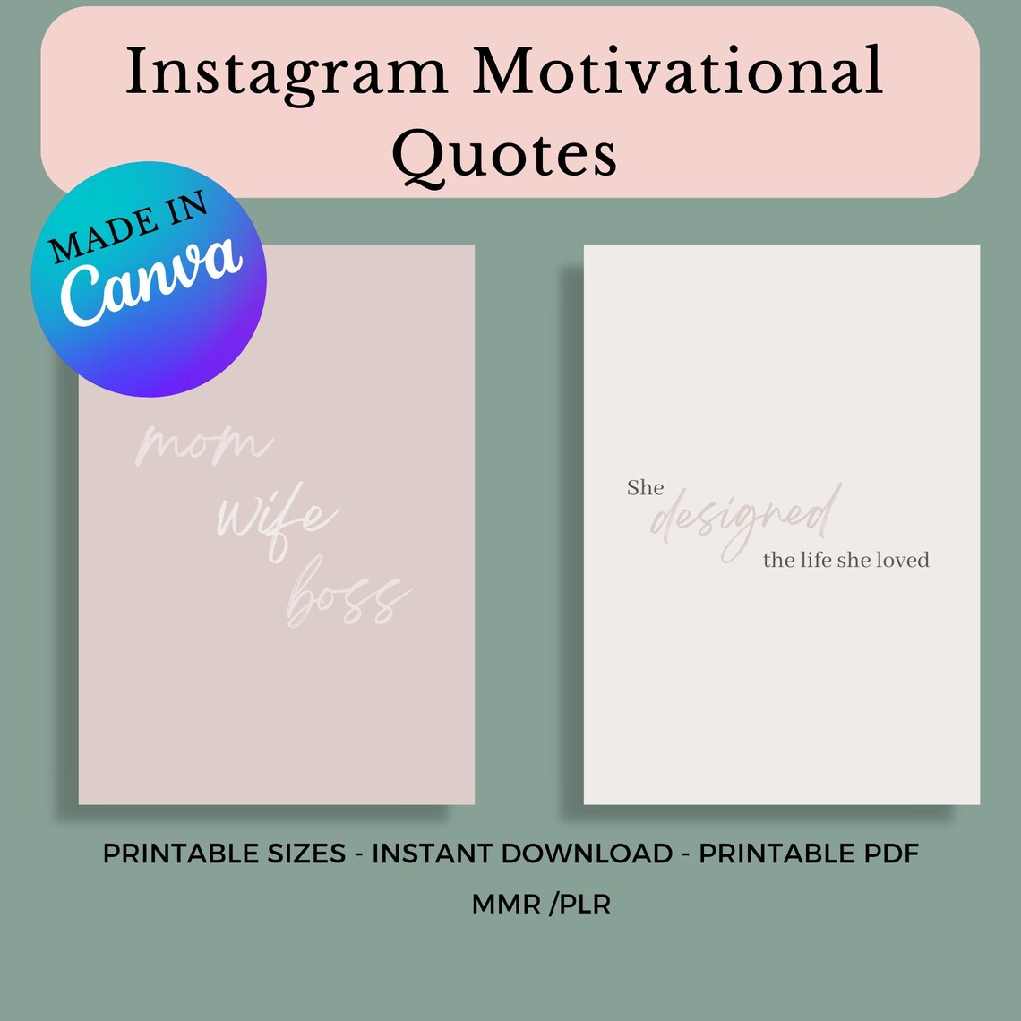 80 Motivational Quotes Canva Templates | Instagram Inspirational Posts ...