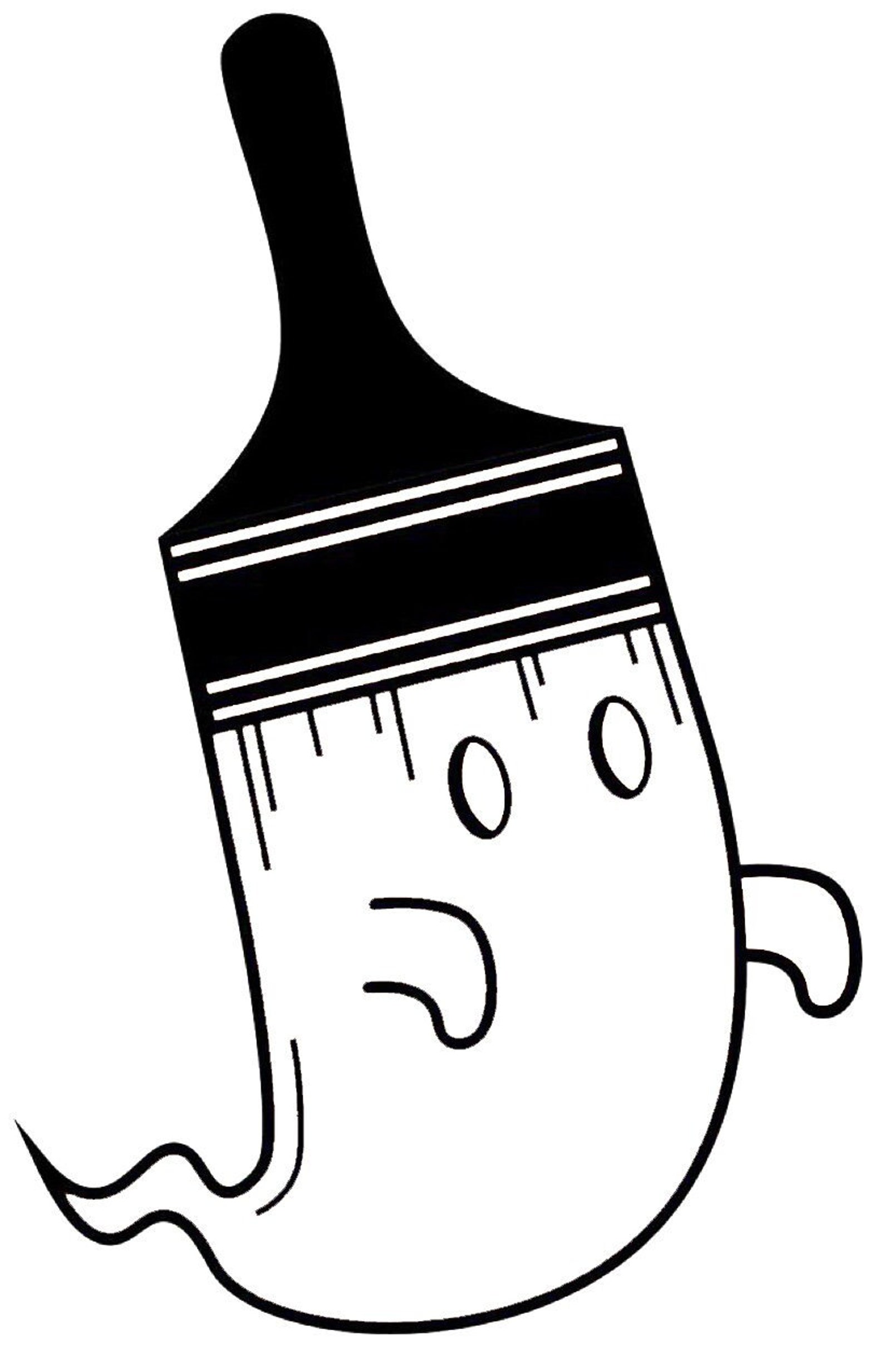 Painted Ghost Logo Sticker - Etsy