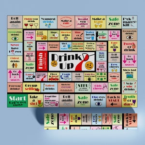 Drinking Board Game, Printable Drinking Board Game, Black Out Drinking ...