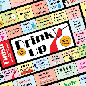 Drinking Board Game, Printable Drinking Board Game, Black Out Drinking ...