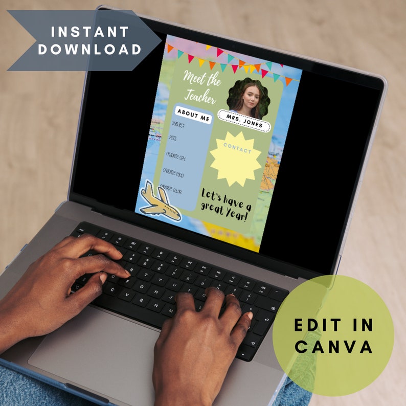 Meet the Teacher Template, Travel Themed Instant Download, Edit in ...