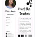 Meet the Teacher Template, Music Themed Instant Download, Edit in Canva ...
