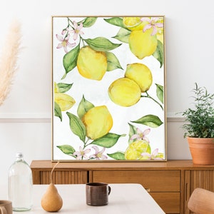 Italian Classic Floral Lemons Wall Art | Floral Wall Decor | Prints and ...