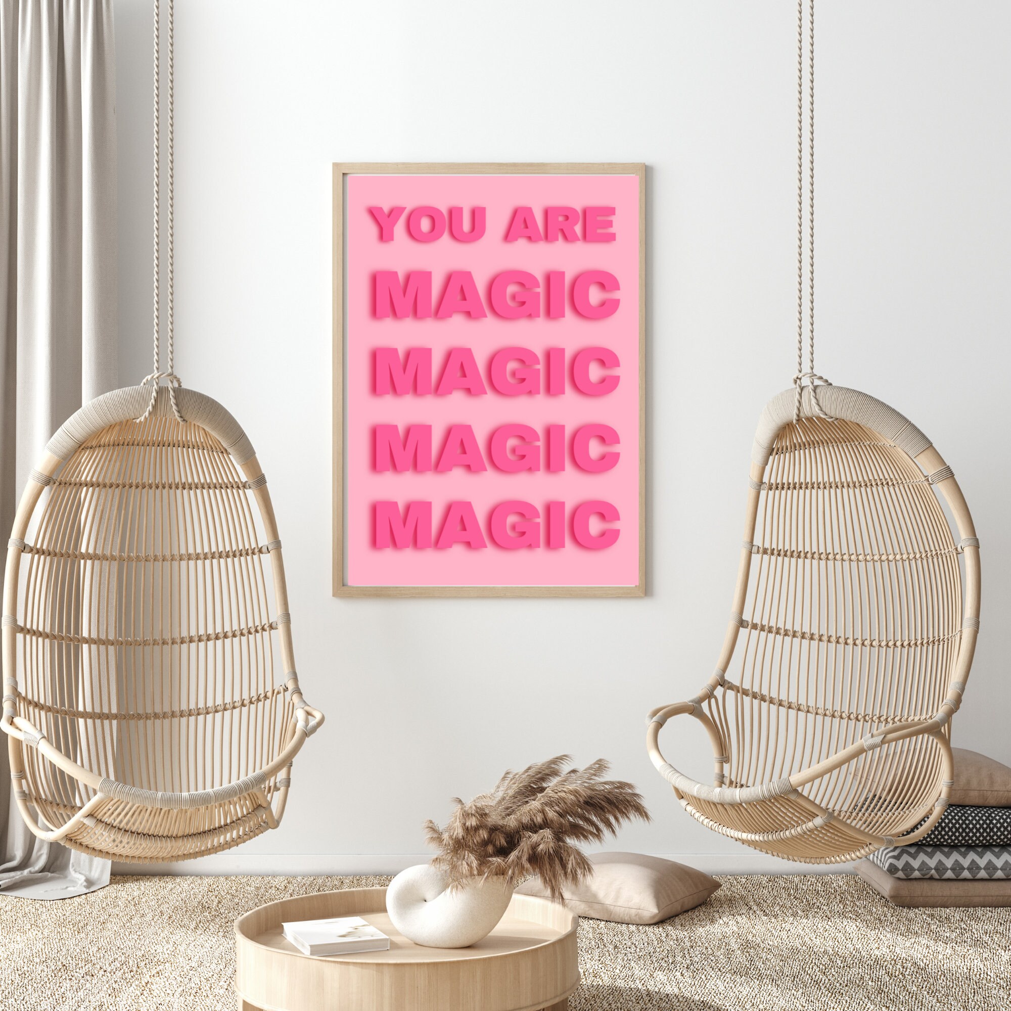 You Are Magic Poster Pink Aesthetic Trendy Wall Art Printable - Etsy