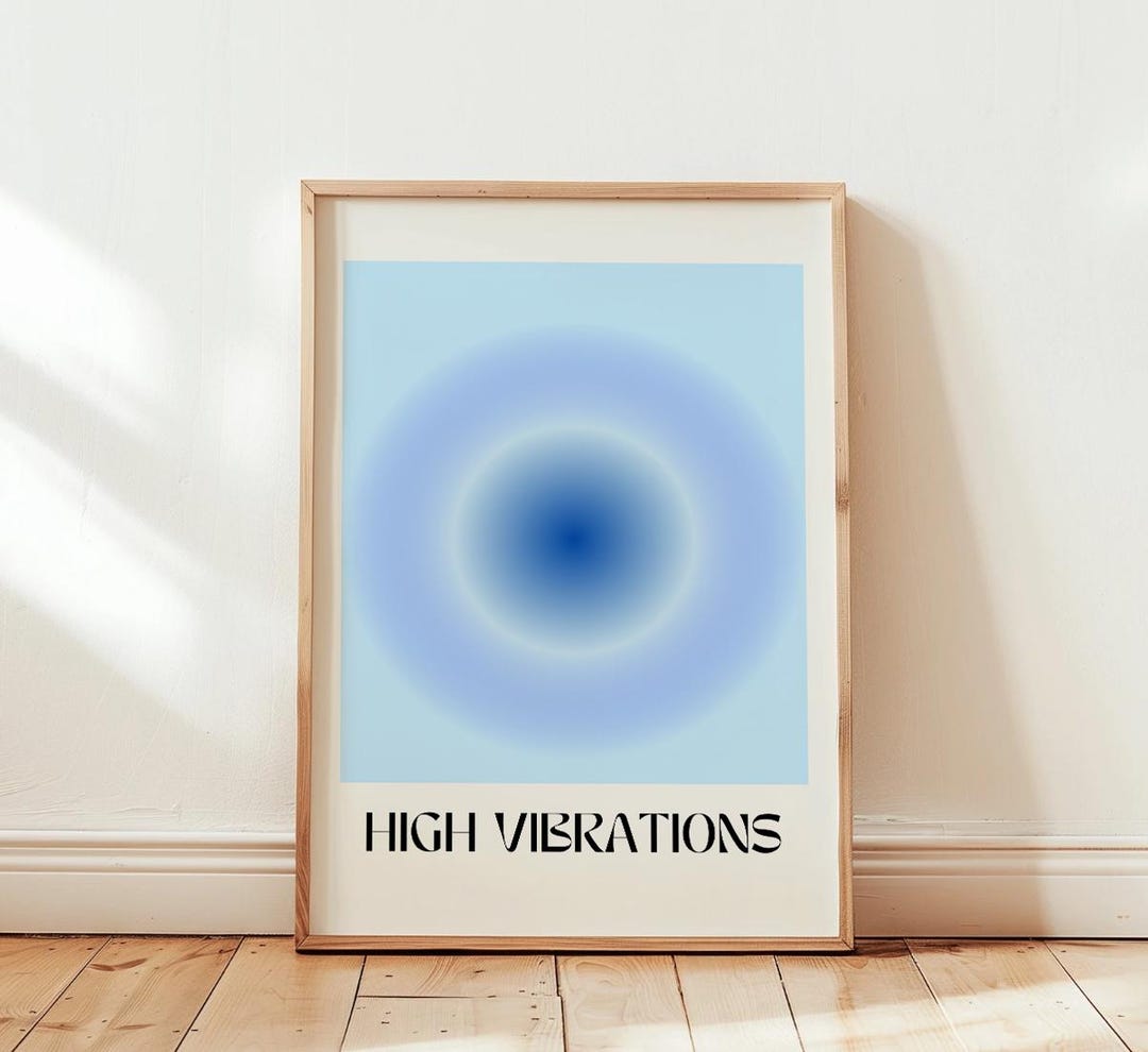 Light Blue Aura Gradient Poster | Posters and Prints | Abstract Wall ...