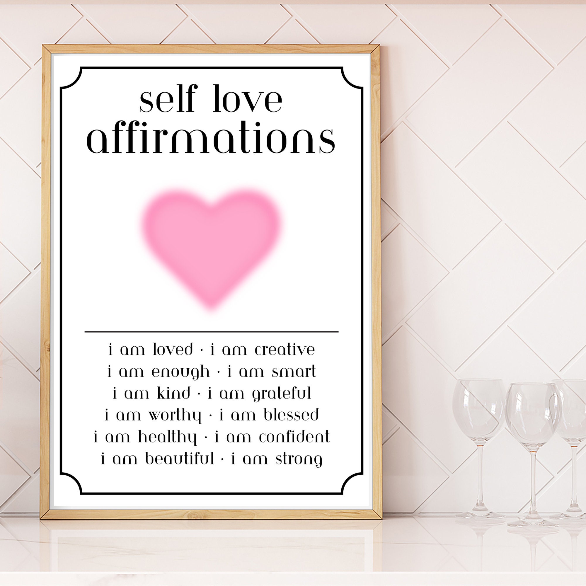 Self Love Affirmations Wall Art Print, Self Love Print, Self Love Gifts ...