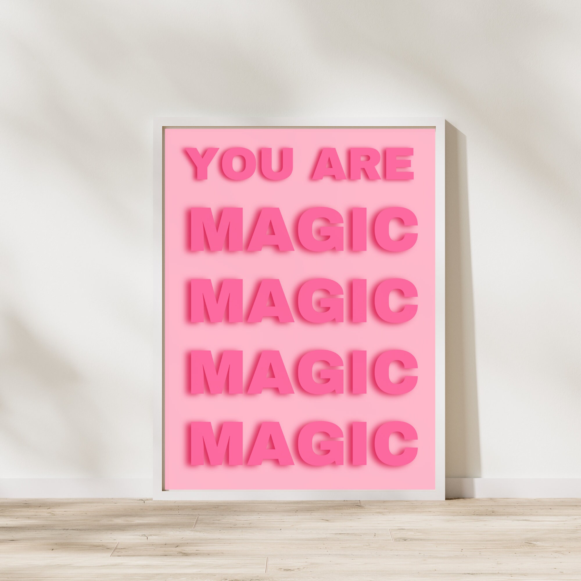 You Are Magic Poster Pink Aesthetic Trendy Wall Art Printable - Etsy