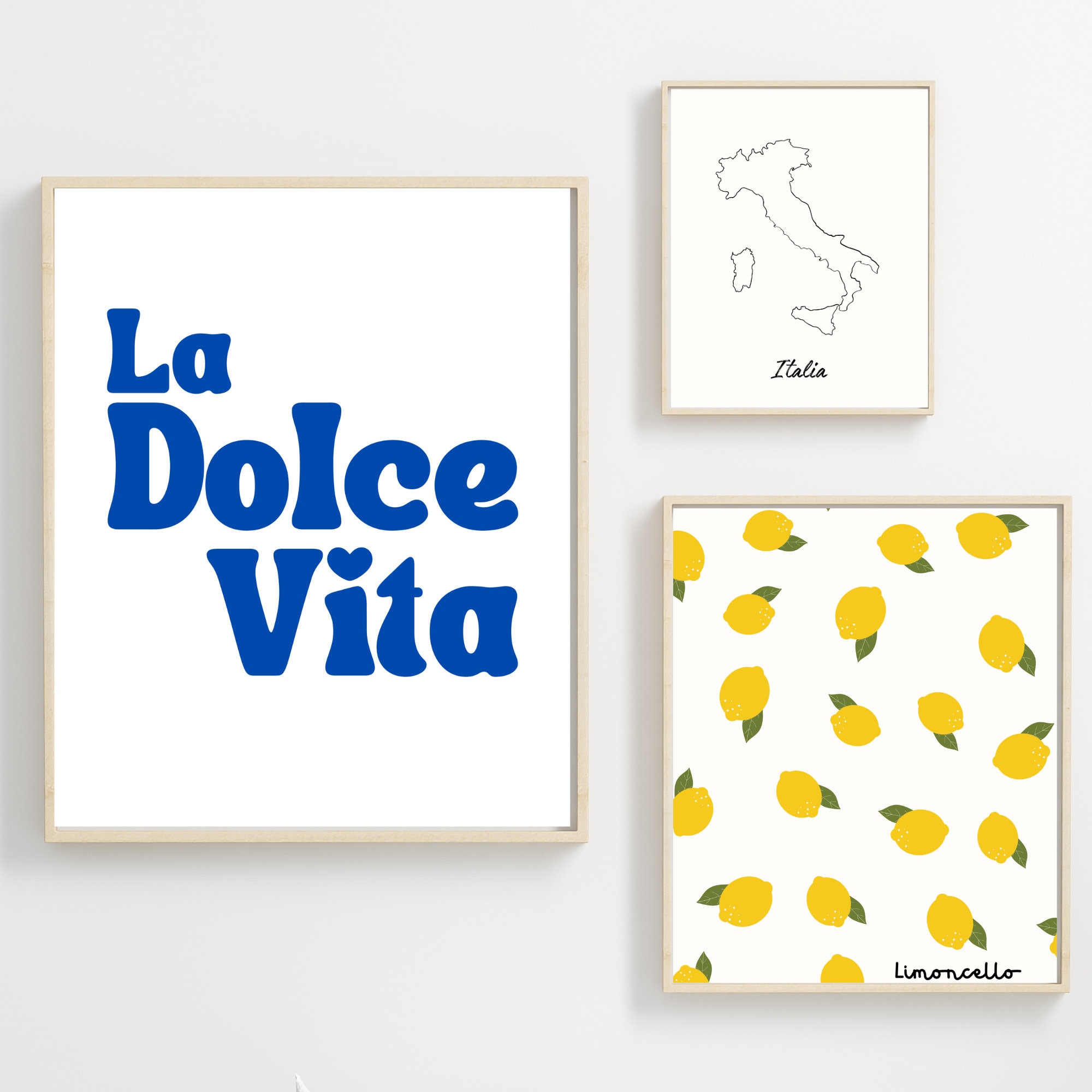 La Dolce Vita Poster Set of 6 Italy Posters Italia Set Wall Art for ...