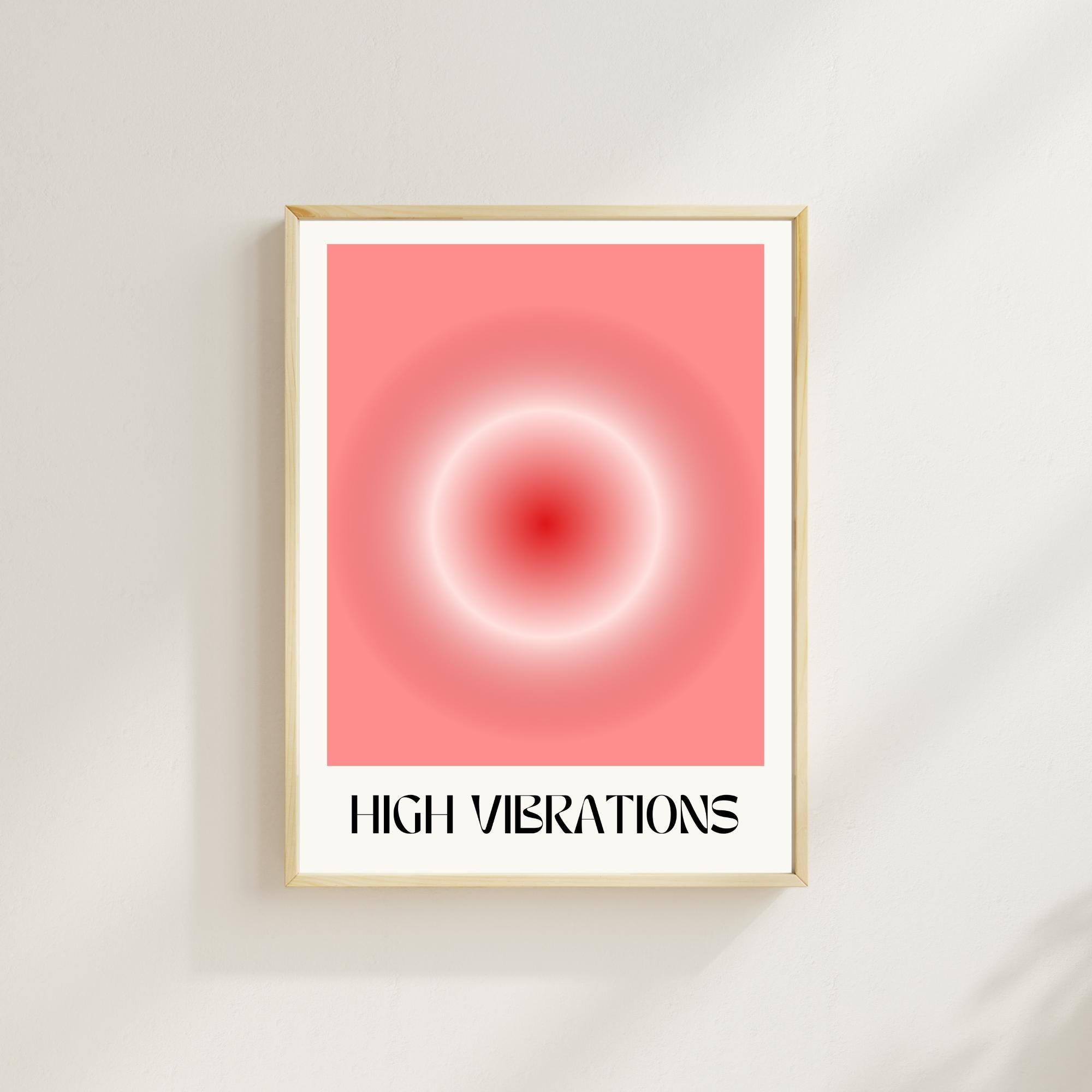 Red Aura Poster | High Vibrations Art | Bedroom Wall Art Decor ...