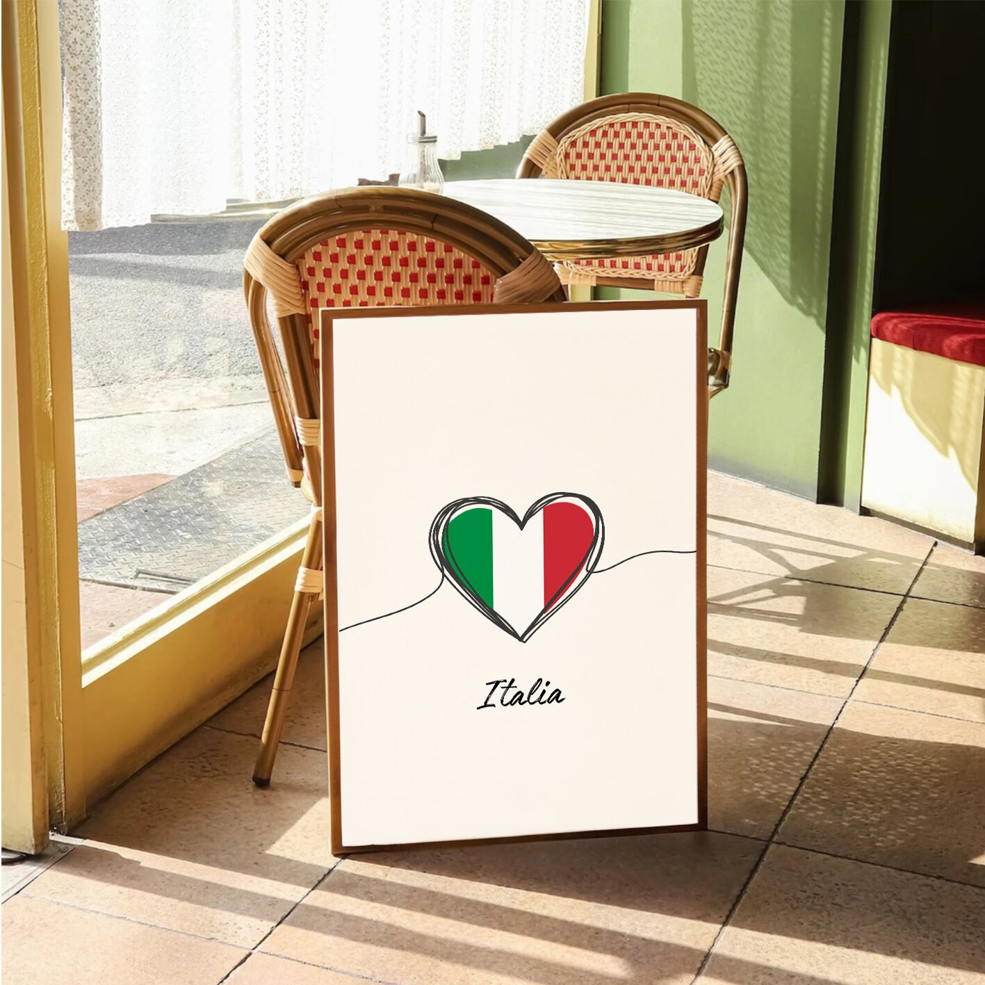 Italia Wall Art | Italian Flag Wall Art | Kitchen Decor Poster ...