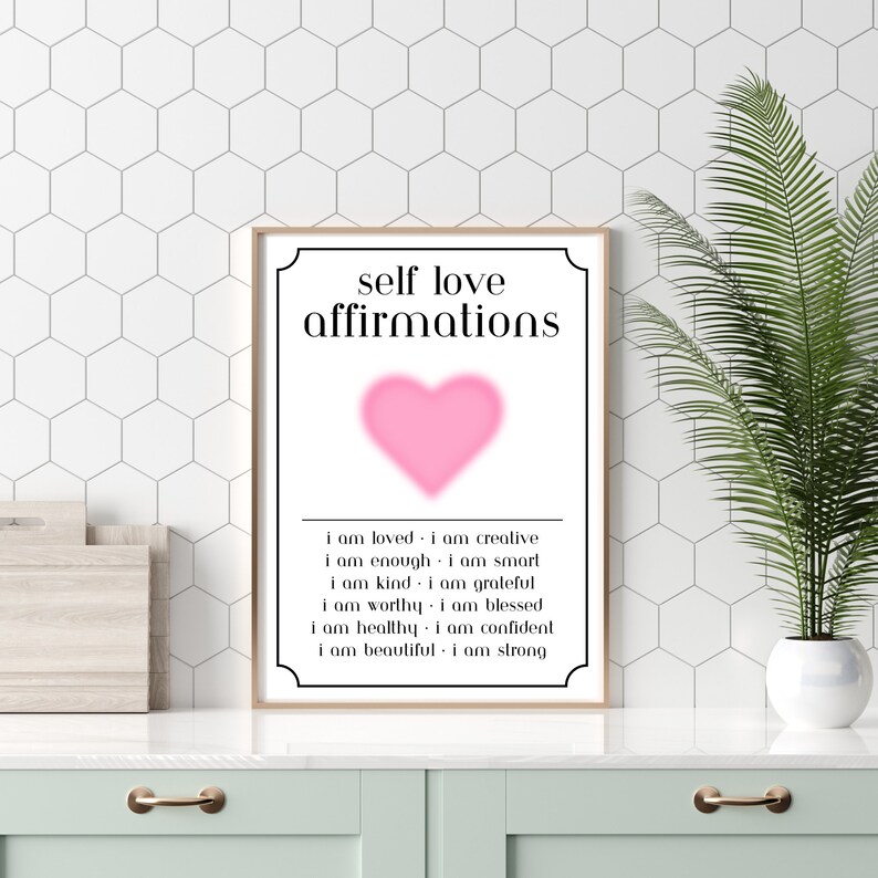 Self Love Affirmations Wall Art Print, Self Love Print, Self Love Gifts ...