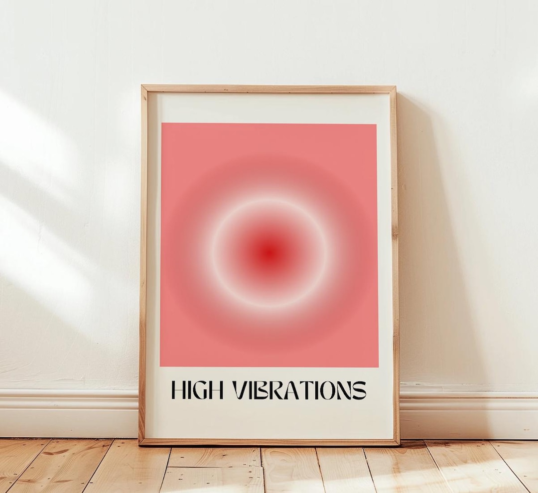 Red Aura Poster | High Vibrations Art | Bedroom Wall Art Decor ...
