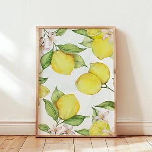 Italian Classic Floral Lemons Wall Art | Floral Wall Decor | Prints and ...