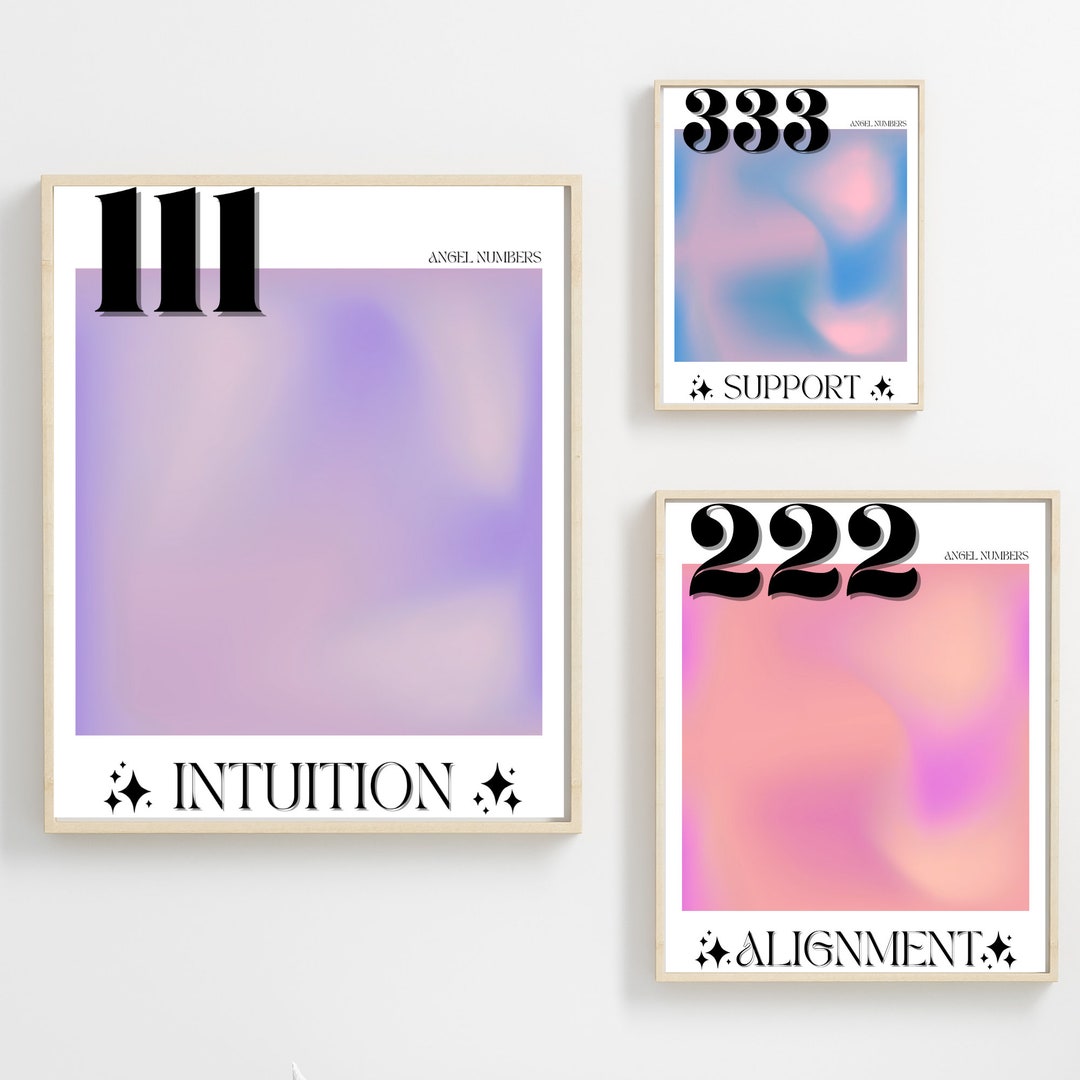 Intuition Alignment Support Wall Art Set of 3 for Bedroom, Trendy Angel ...