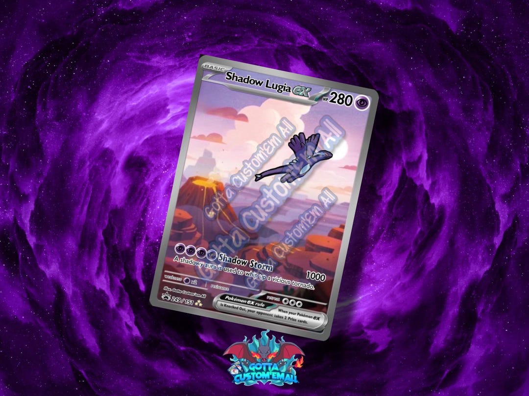 Shadow Lugia Ex Custom Pokémon Card Inspired by the 151 Charizard ...