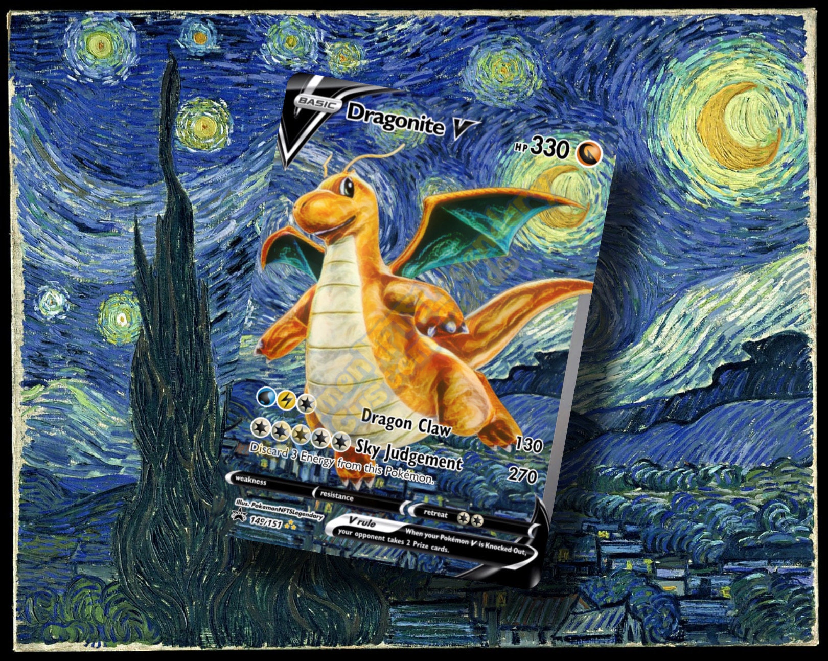 Starry Night Dragonite - Etsy
