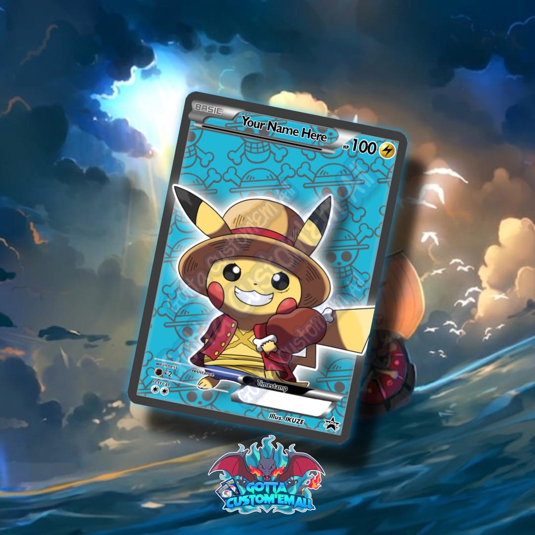 Pika D Luffy (pikachu X Luffy) Timestamp - Etsy