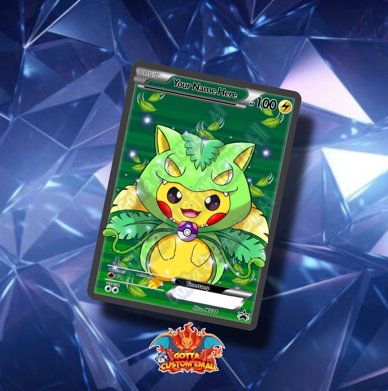 X1 Custom Pokémon Timestamp Card - Etsy