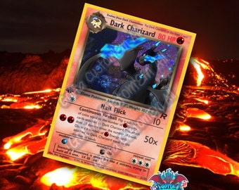 Dark Charizard Rare 1st Edition Pokemon Proxy Card - Etsy