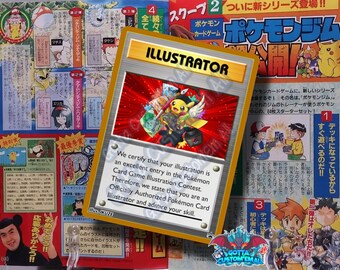 Pikachu Illustrator Holographic Proxy Card Holy Grail of Pokemon Cards ...