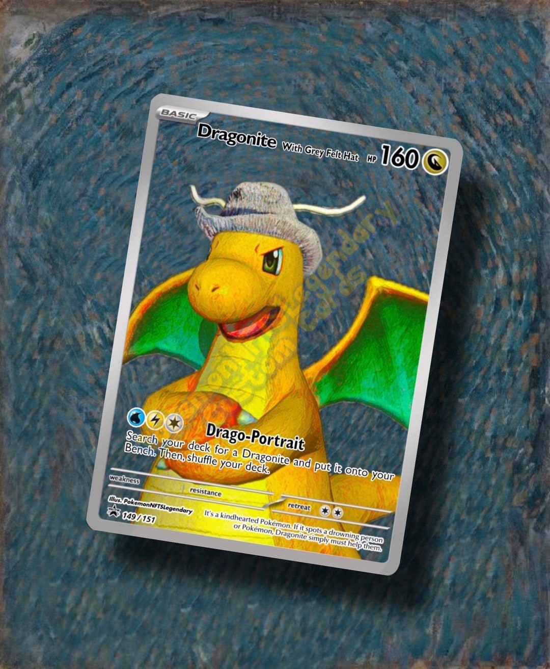 Dragonite With Grey Felt Hat - Etsy