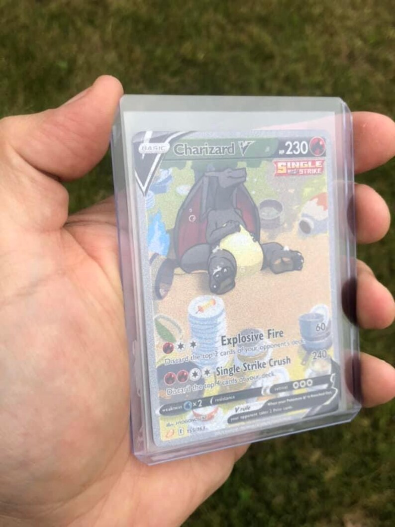 Custom Sleepy Charizard Pokémon Card Normal & Shiny Variants Unique ...
