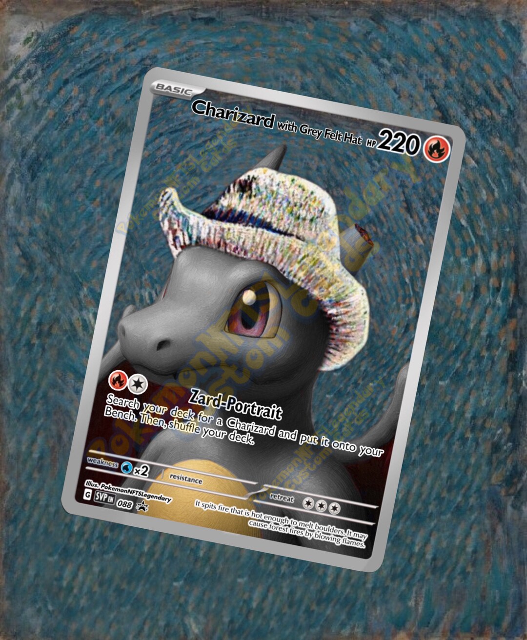 Shiny Charizard With Grey Felt Hat - Etsy