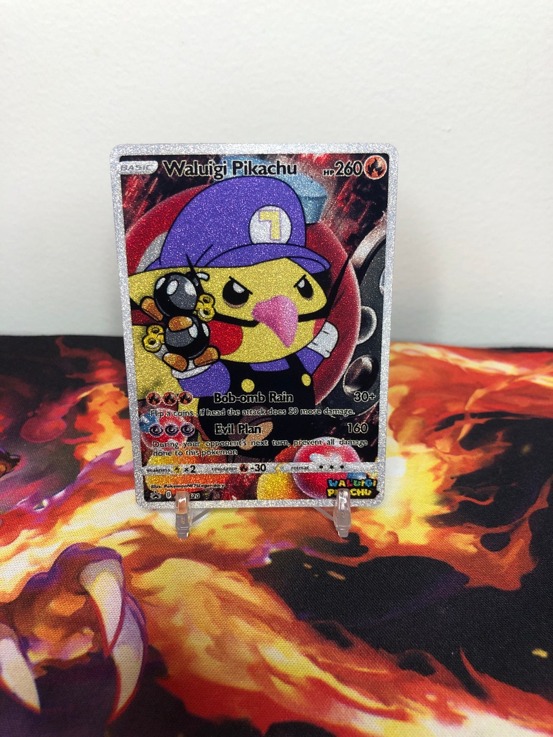 Waluigi Pikachu Custom Card - Etsy