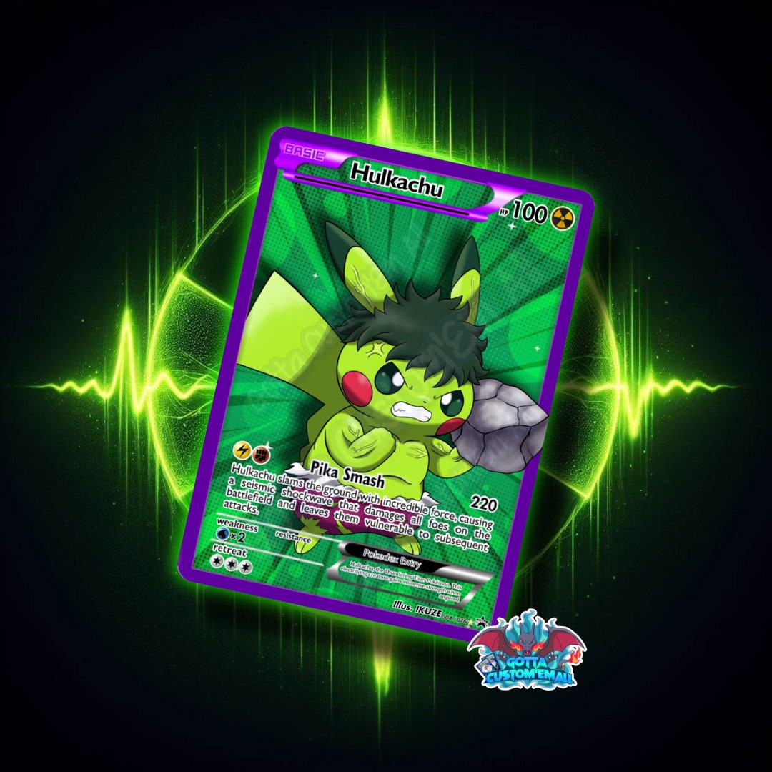 Hulkachu hulk X Pikachu - Etsy