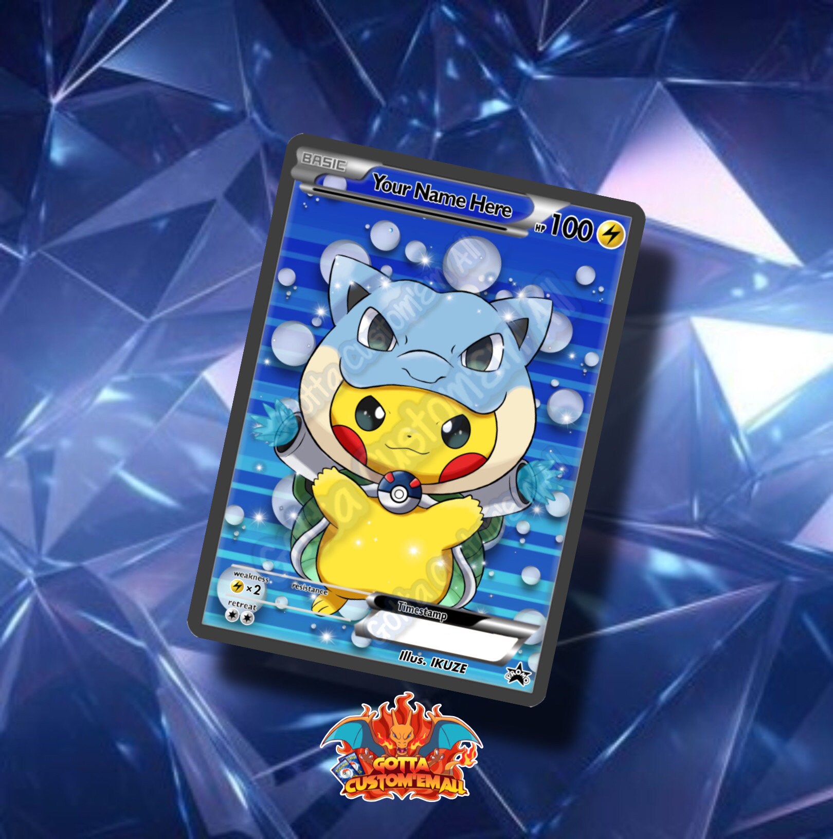 X1 Custom Pokémon Timestamp Card - Etsy