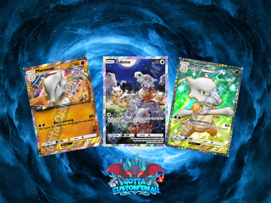 Custom Pokémon TCG Card Marowak & Cubone inspired by Pokémon TCG Pocket ...