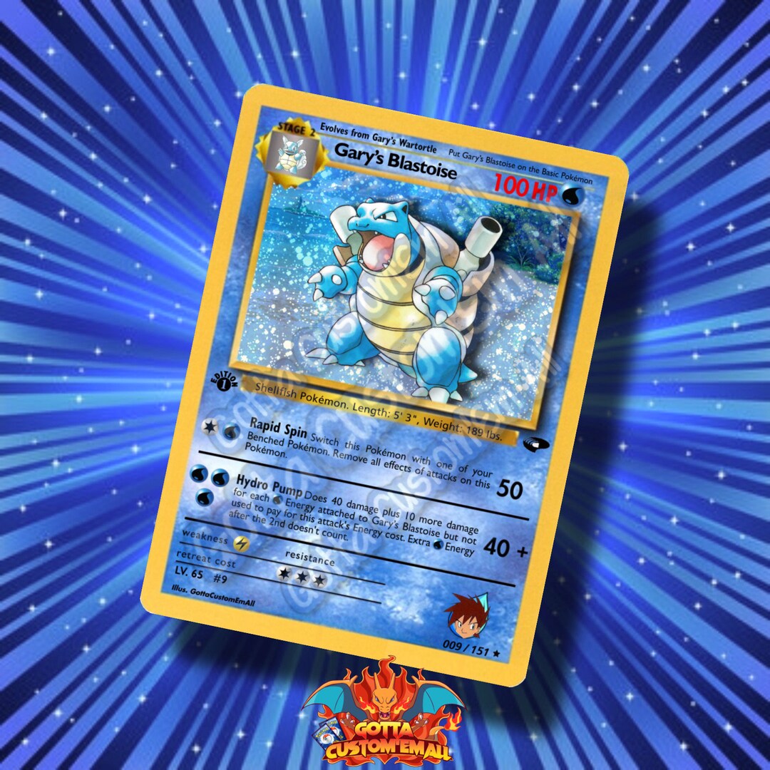 Garys Blastoise Gym Challenge Custom Card - Etsy