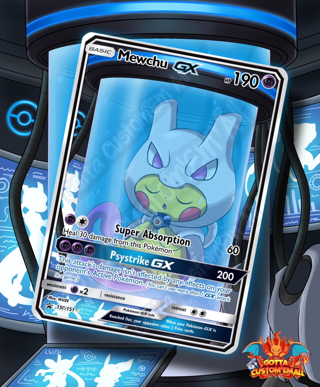 Mewchu mewtwo X Pikachu - Etsy