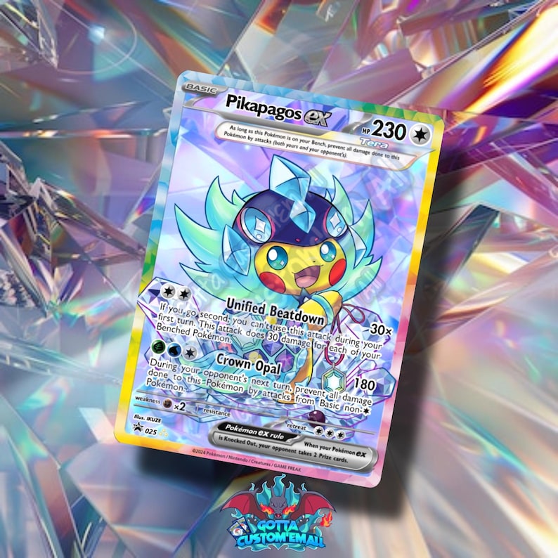 Custom Pikapagos Tera EX Pokémon Card Pikachu X Terapagos Inspired by ...